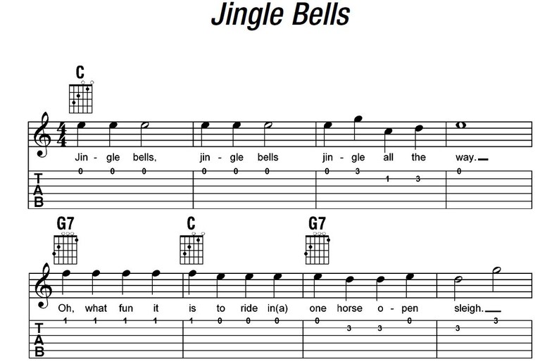 Ode to Joy Guitar Sheet Music - Jingle Bells Guitar Chords - Easy ...