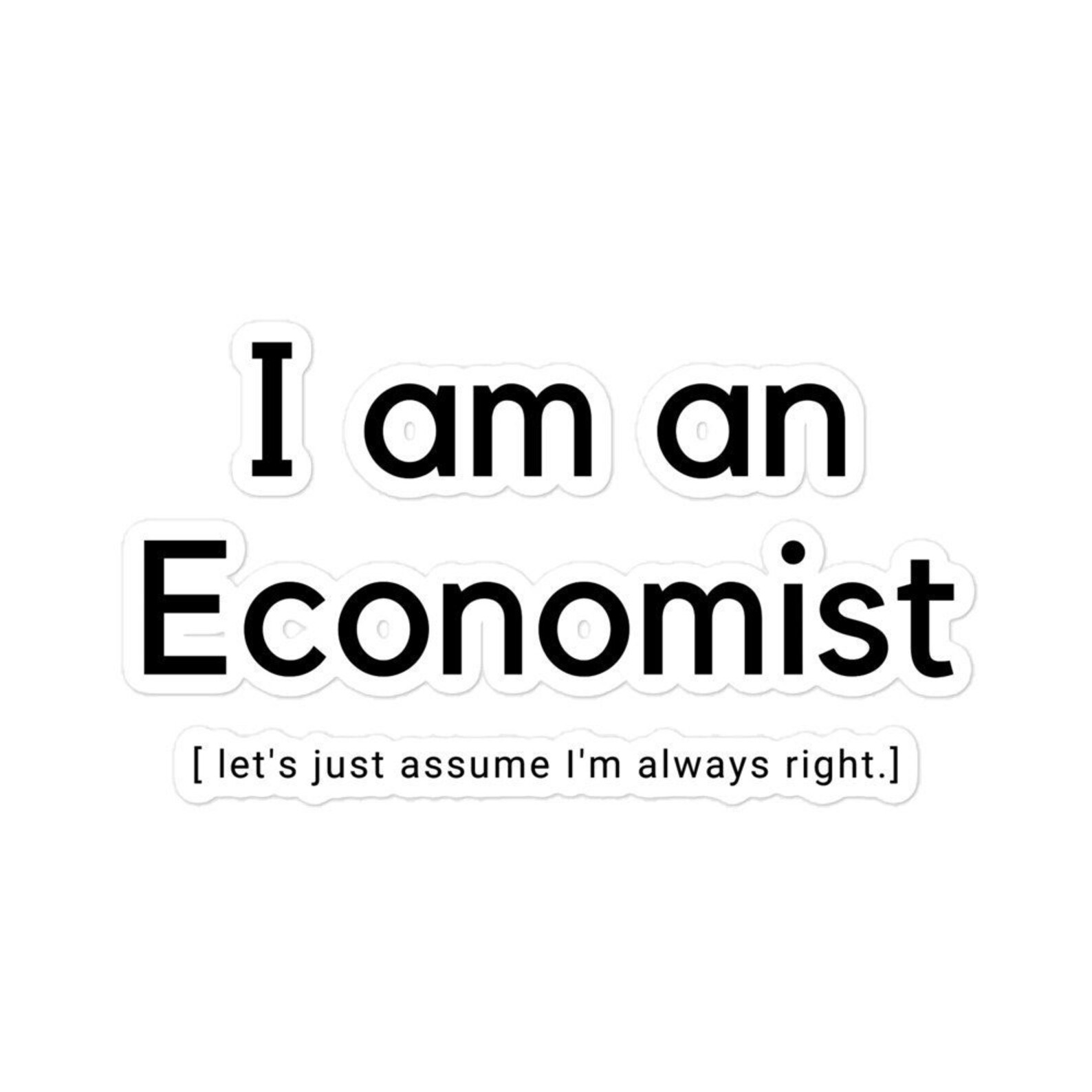 Funny Economics Joke Sticker Economist Puns Assumptions - Etsy