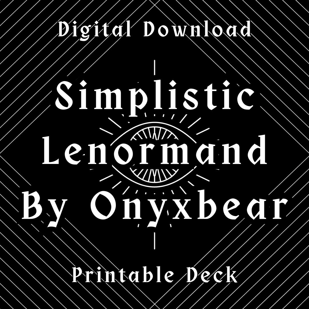 Simplistic Lenormand Printable Tarot Deck: Instant Digital Download ...