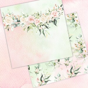 Wedding Digital Paper, Seamless Flower Pattern, Blush Floral Wallpaper ...