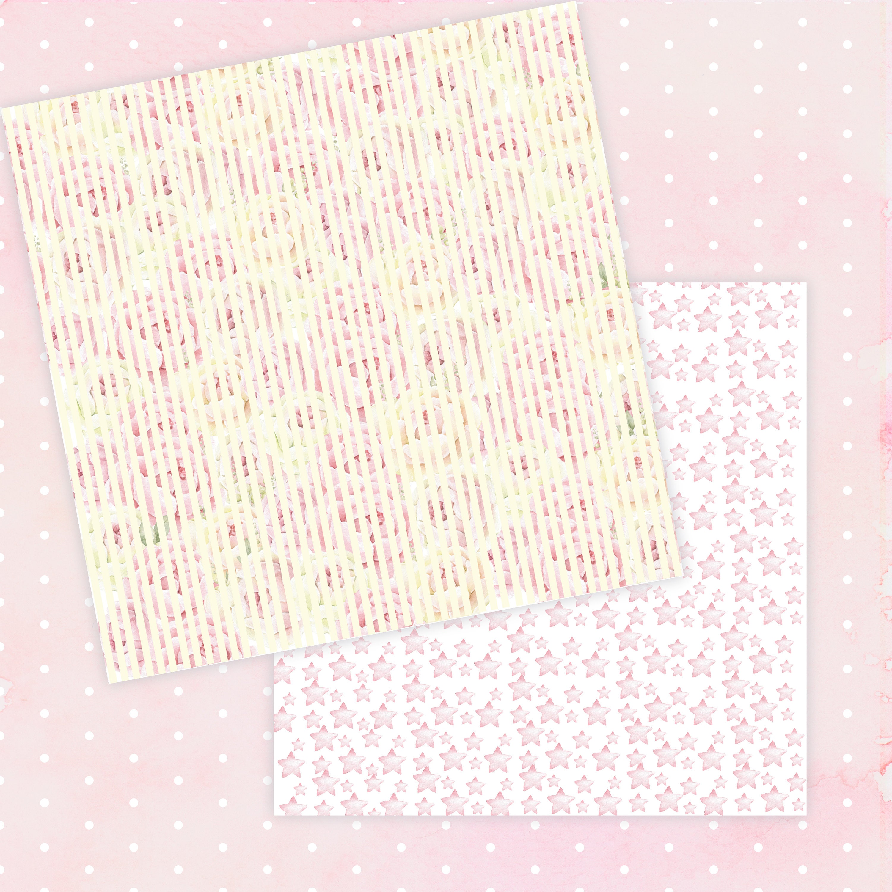 Teddy Bear Digital Paper Set Baby Girl Digital Paper Baby - Etsy