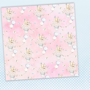 Sweet Bunnie, Baby Girl Digital Paper Set,blue and Pink, Pattern ...