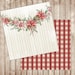 Traditional Christmas Digital Paper Tree Scrapbook Wood Winter Red and ...