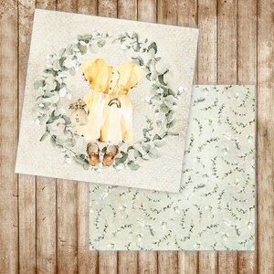 Baby Digital Paper, Boho, Shabby Chic, Newborn Seamless File, Baby ...