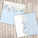 Wedding Digital Paper,blue Floral Wallpaper, Bridal Scrapbook, Blue ...