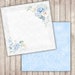 Wedding Digital Paper,blue Floral Wallpaper, Bridal Scrapbook, Blue ...