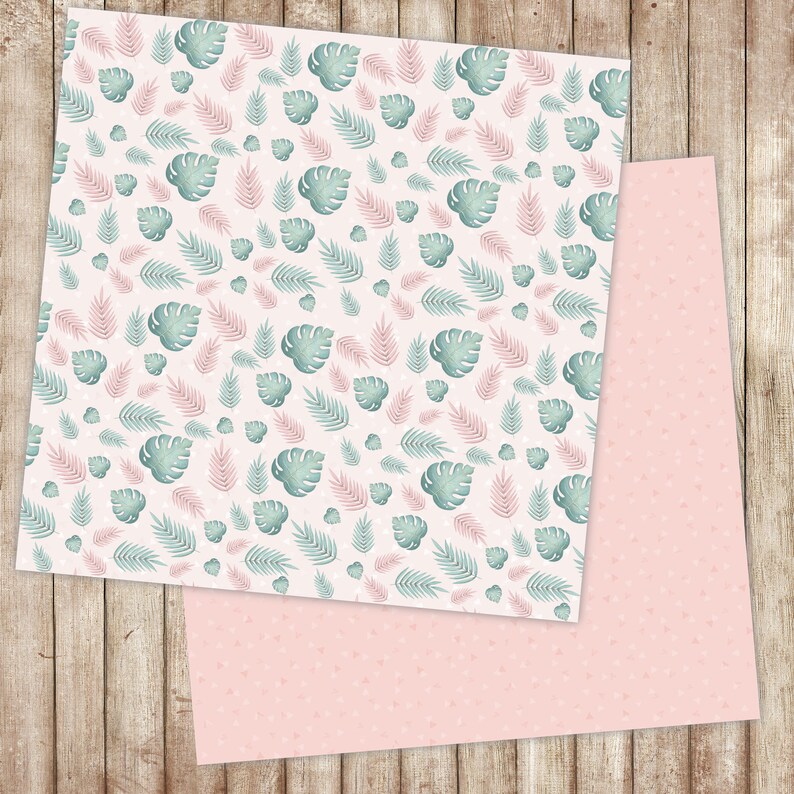 Baby Girl Digital Paper Little Animals Jungle Scrapbook Background ...