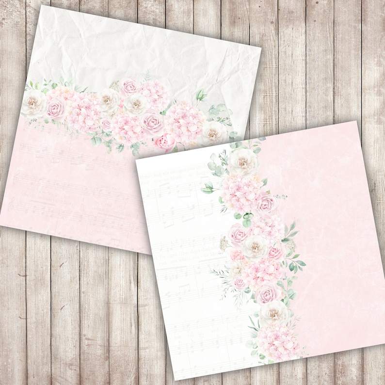 Wedding Digital Paper,blush Floral Wallpaper, Bridal Scrapbook ...