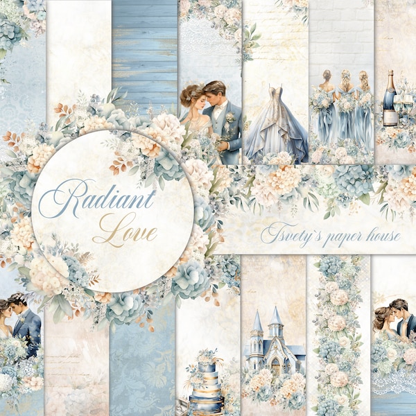 Blue Wedding Paper - Etsy