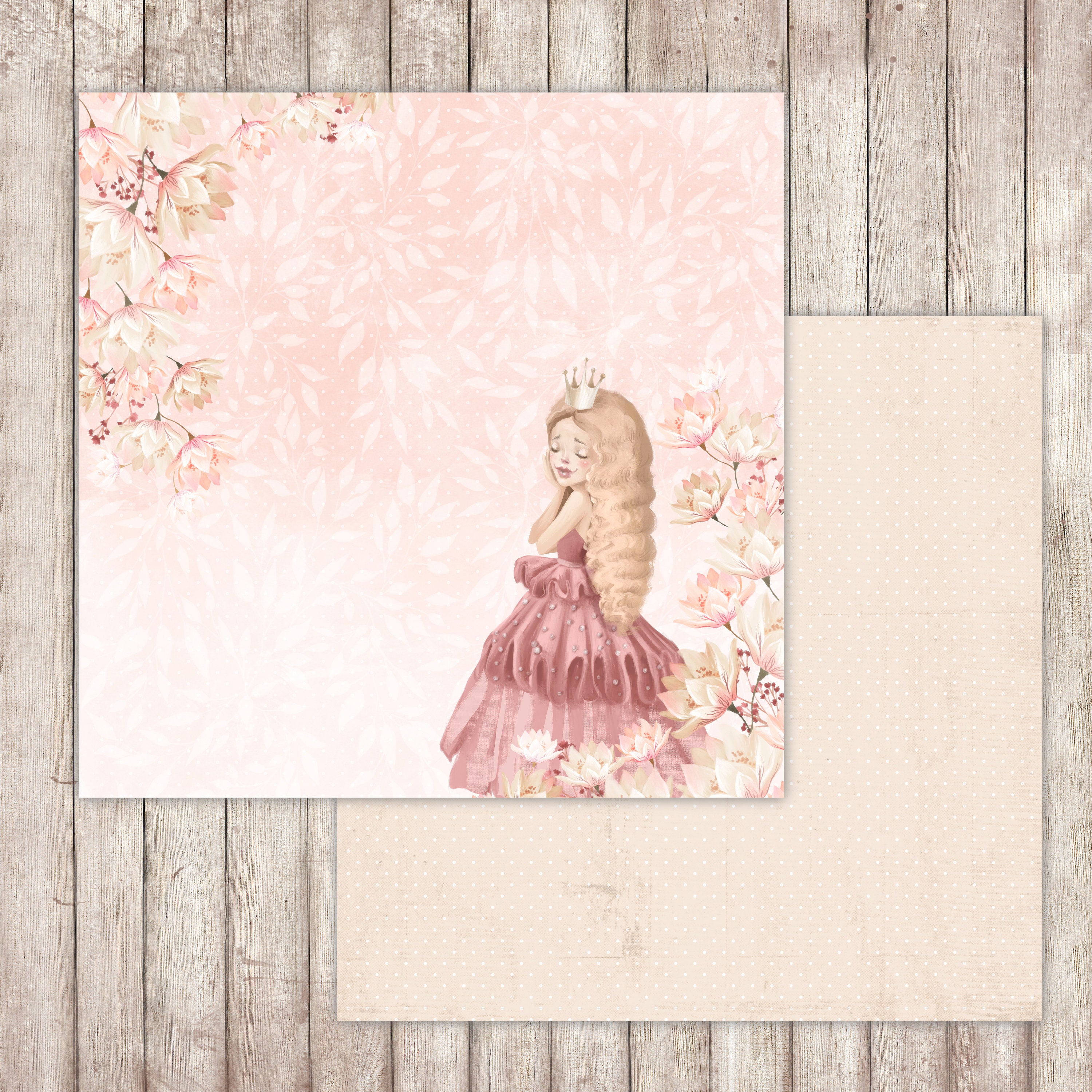 Baby Girl Digital Paper Little Princess Scrapbook Background - Etsy