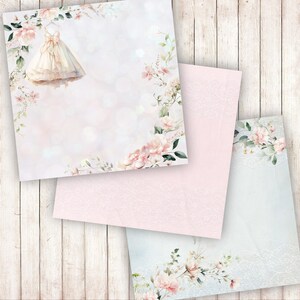 Pink Ballerina Digital Paper Pack, Girl Scrapbook Album, Flower Pattern ...