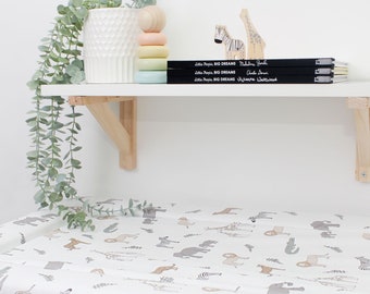 BABY CHANGING MAT Safari Animals Print Anti Roll Wedge Diaper - Etsy UK