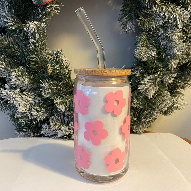 Pink Glass Cup - Etsy