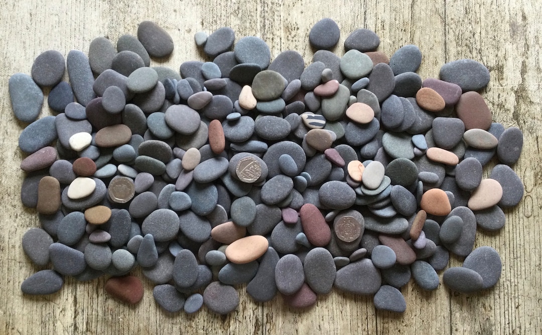 Huge Lot 1600 Grams SECONDS Pebbles for Pebble Art ,smooth Flat Pebbles ...