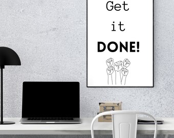 Get It Done Poster | Etsy