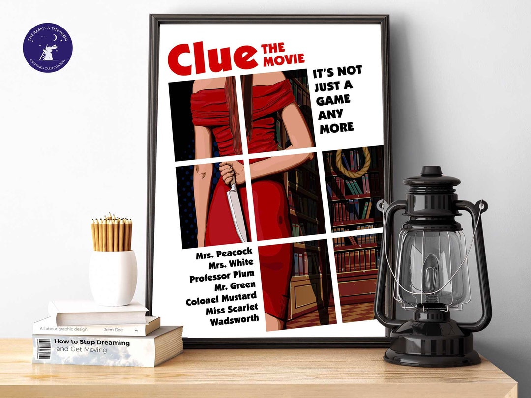 Clue the Movie Inspired Poster - Greetings Card, A4/A3 Print, Framed ...