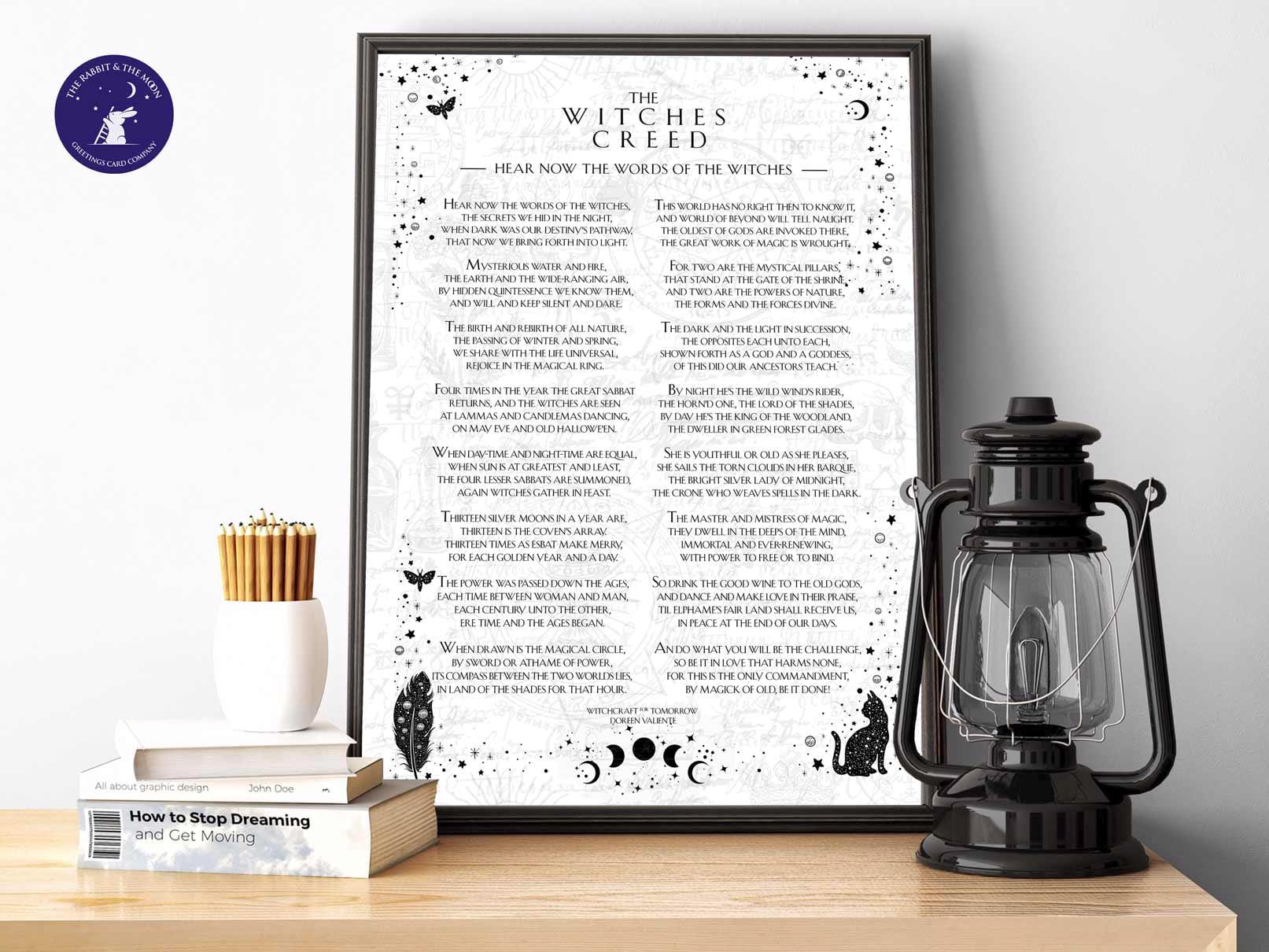 The Witches Creed Inspired - Prints, Poster, Greetings Card, Framed ...