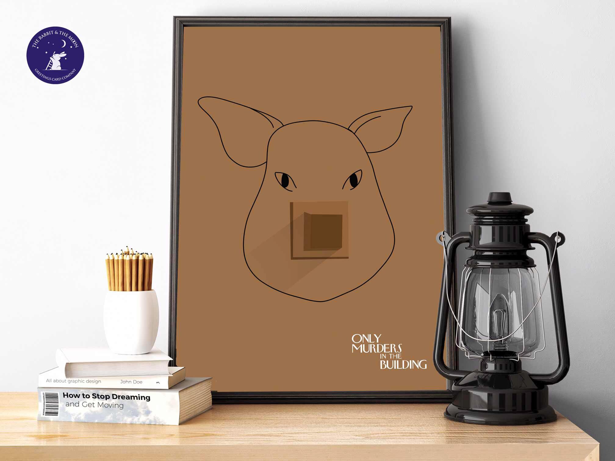 Only Murders Inspired - Mabel's Pig Sketch - A4/A3 Print, Greetings ...