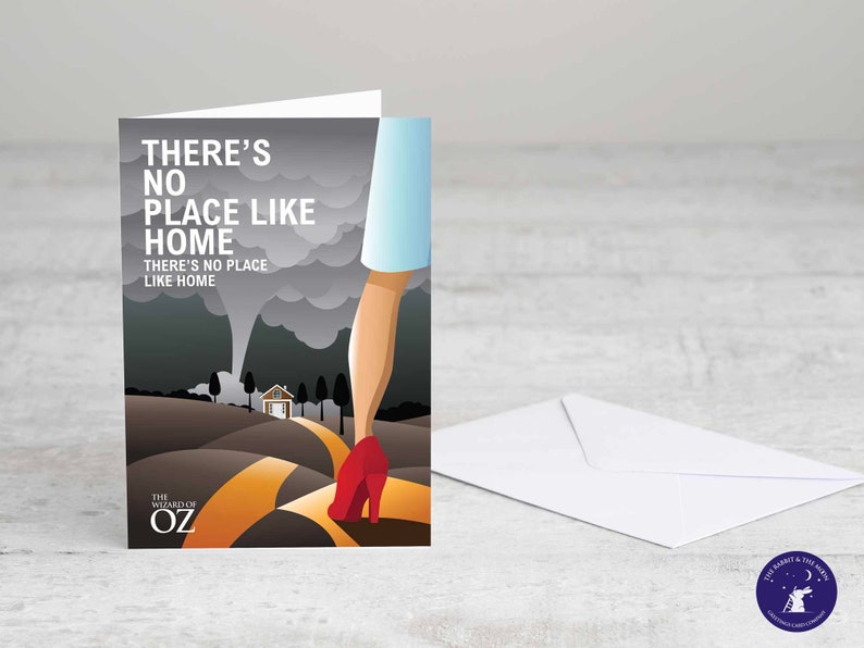 Wizard of Oz Inspired No Place Like Home Greetings Cards - Etsy