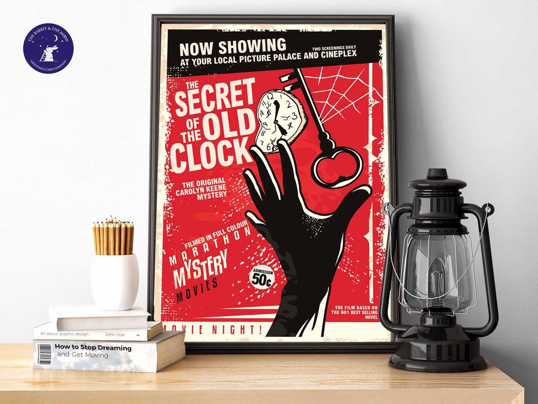 Retro Cinema Poster - the Secret of the Old Clock - A4/A3 Prints ...
