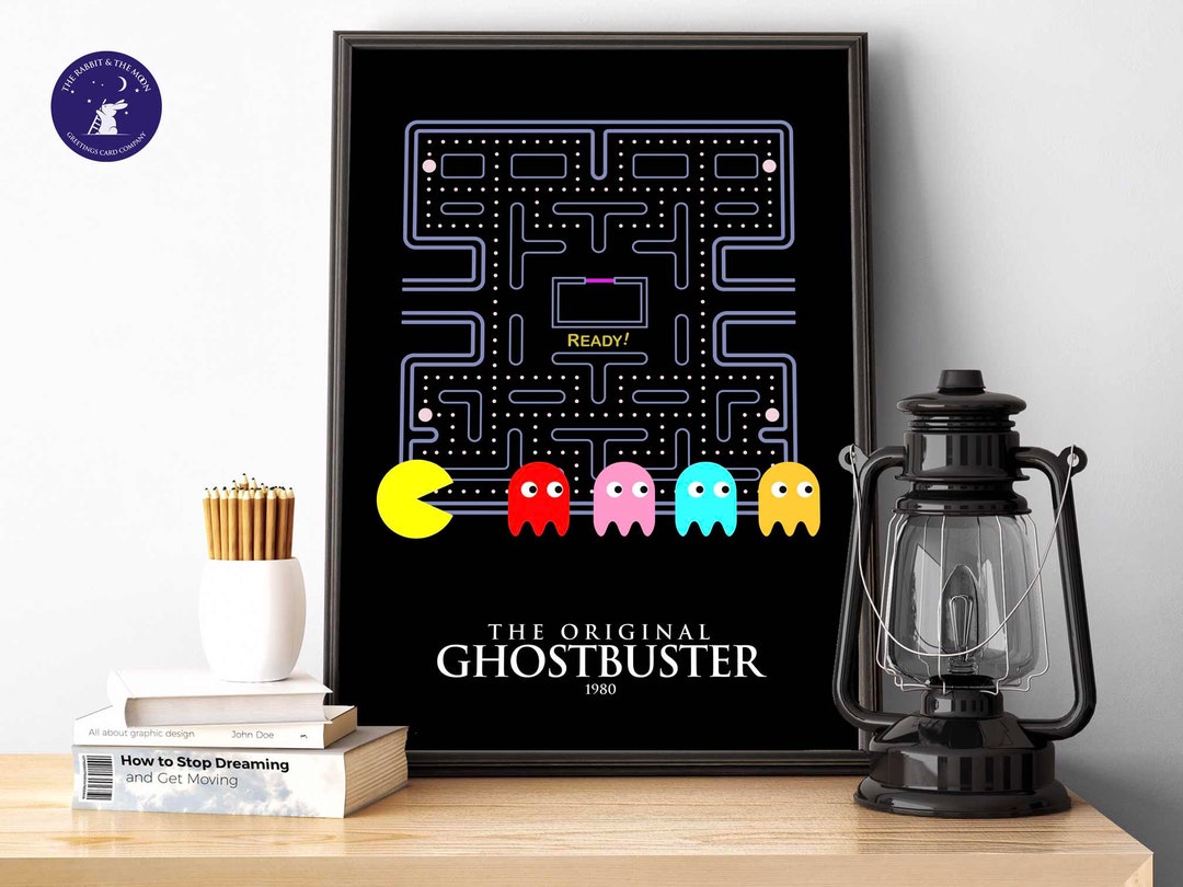Pacman... the Original Ghost Buster Poster, A4/A3 Prints, Framed Print ...