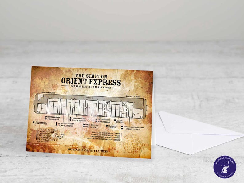 The Orient Express Map, Inspired Design - A4/A3 Prints, Greetings Cards ...