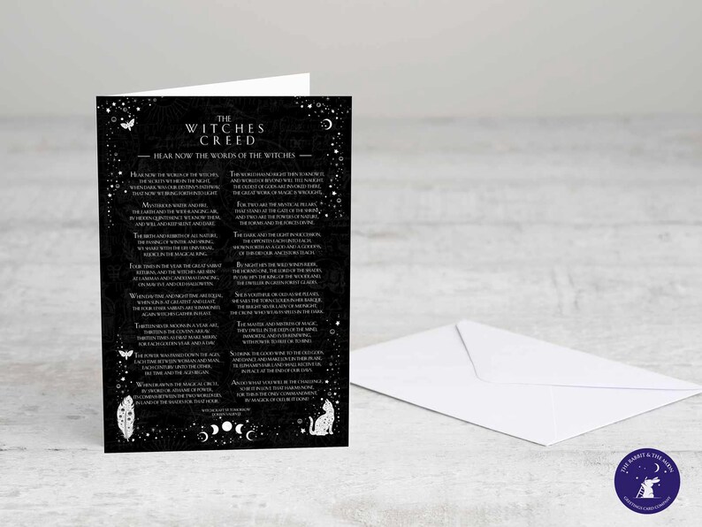 The Witches Creed Inspired - Prints, Poster, Greetings Card, Framed ...