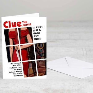 Clue the Movie Inspired Poster - Greetings Card, A4/A3 Print, Framed ...