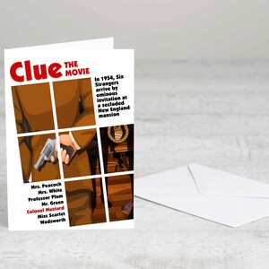 Clue the Movie Inspired Poster - Six Strangers - Greetings Card, A4/A3 ...