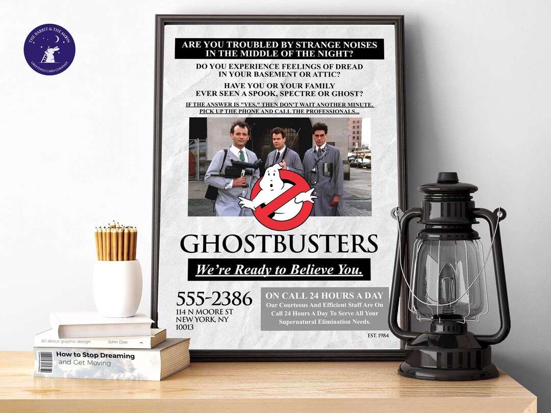 Ghostbusters Inspired - Call the Professionals Flyer - Greetings Cards ...