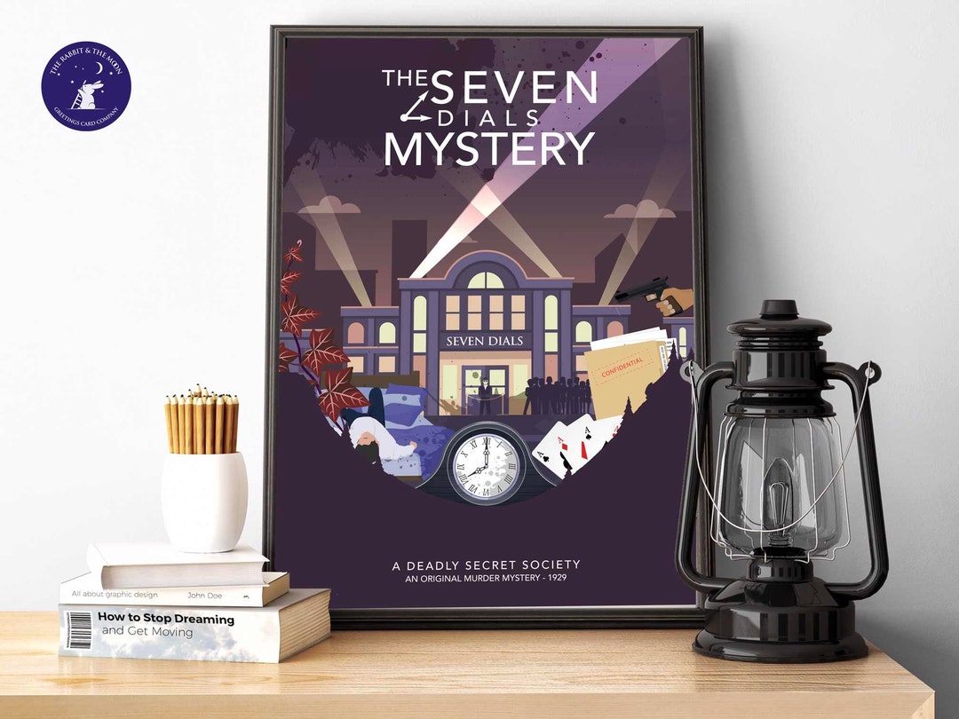 The Seven Dials Mystery, Inspired Design A4/A3 Print, Greetings Card ...