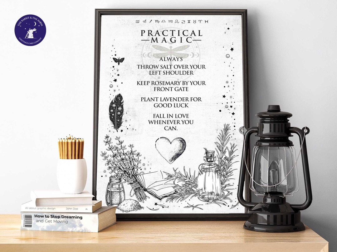 Practical Magic Inspired Spell Poster - A4 A3 Prints, Framed Print ...