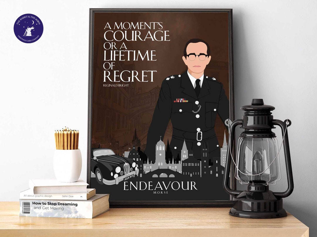 Endeavour Reginald Bright Courage Quote A4/A3 Prints, Greetings Cards ...