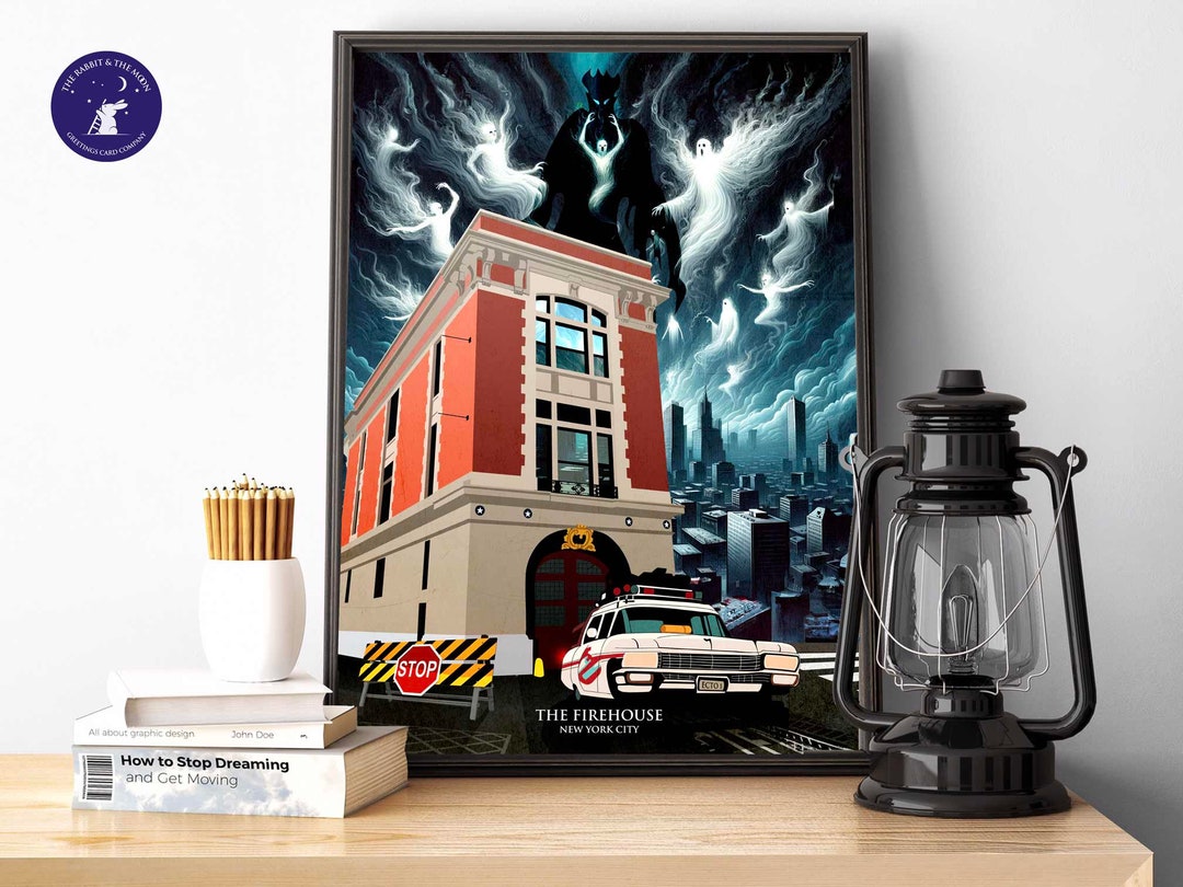 Ghostbusters Inspired - the Firehouse - Greetings Cards, A4/A3 Prints ...
