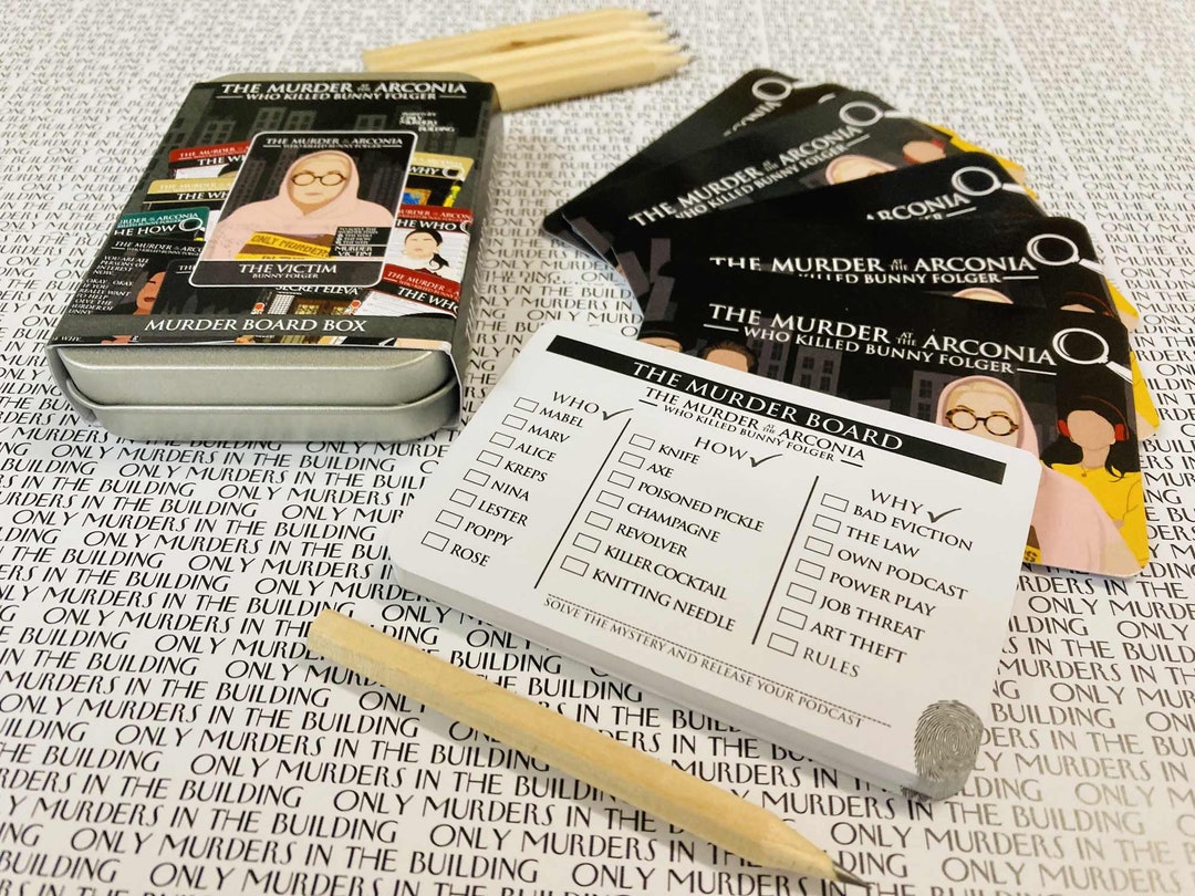 Only Murders Inspired Deluxe Murder Board Pad Pack/tin Bunny Folger ...