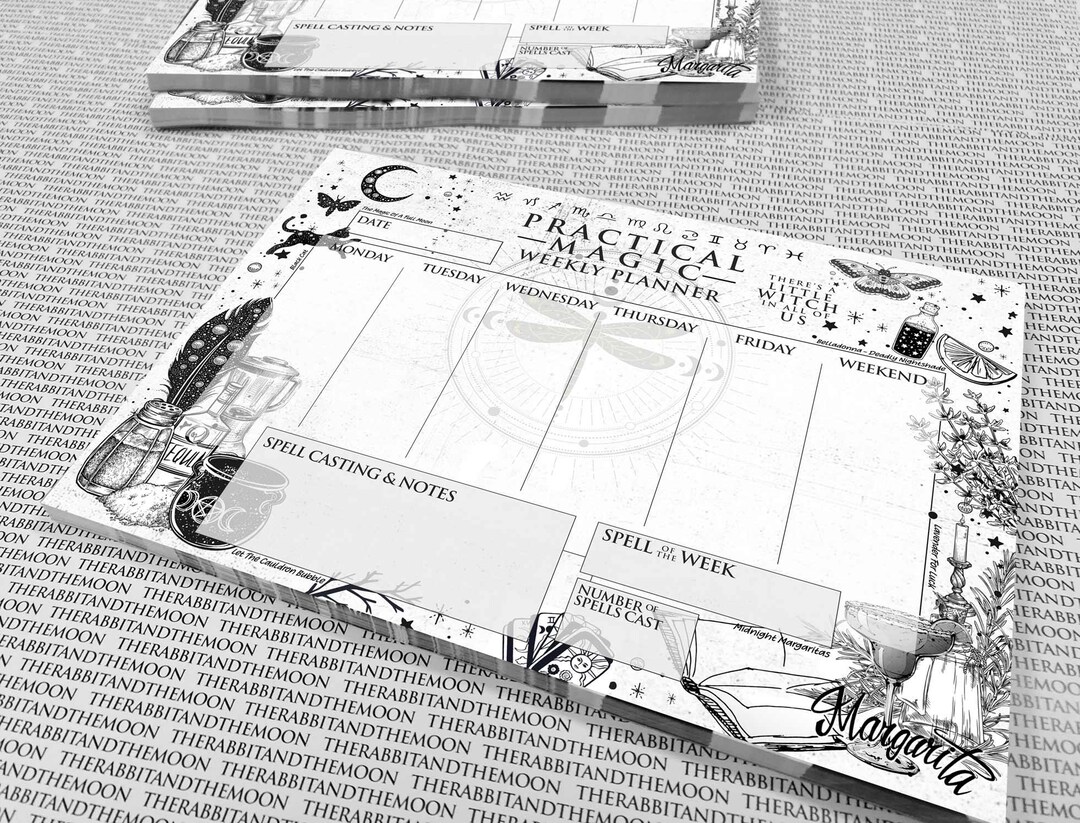 Practical Magic Inspired Weekly Planner - Witch, Wiccan, Halloween ...