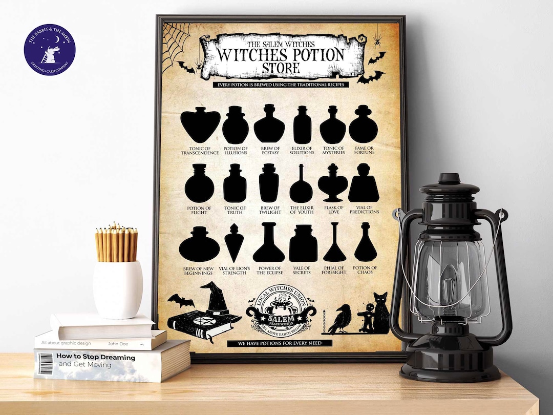 Witches Potion Store - Poster, A4 Prints, Framed Print, Halloween ...