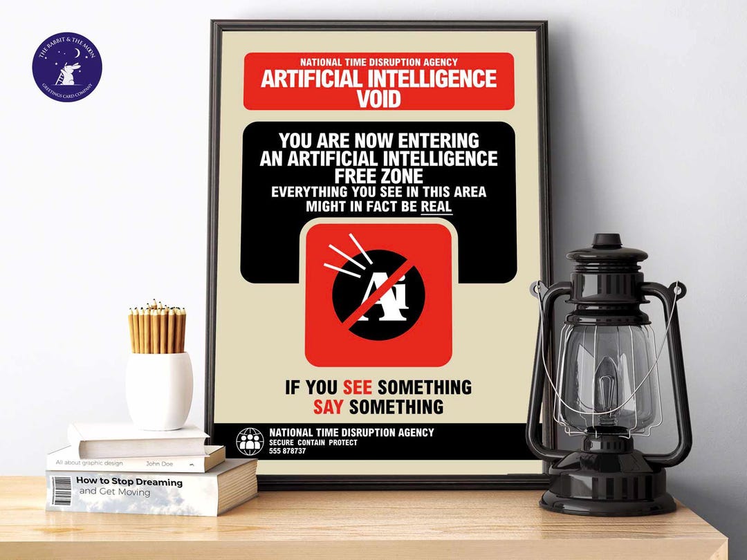 Retro Signs - Artificial Intelligence Void, Sign - A4 /A3 Print ...