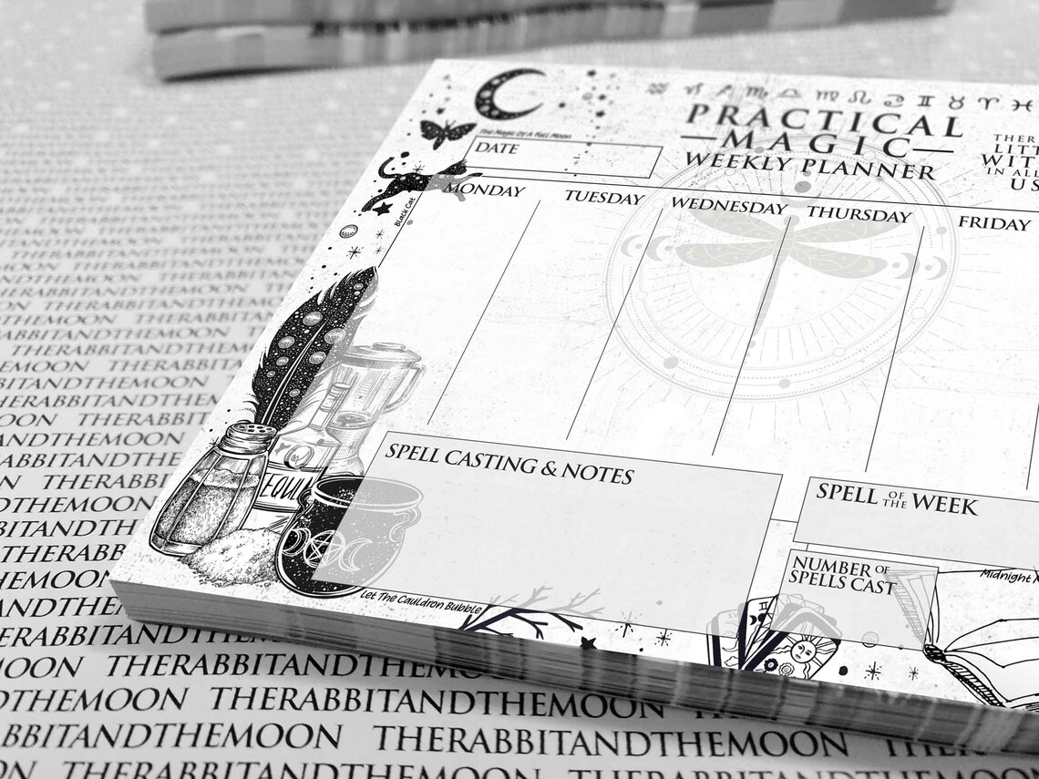 Practical Magic Inspired Weekly Planner - Witch, Wiccan, Halloween ...