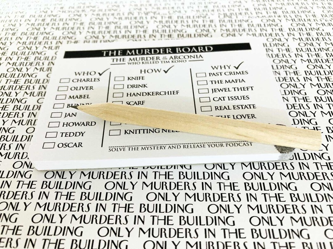 Murder at the Arconia - Murder Board Pad (50 Sheets) - Tim Kono ...