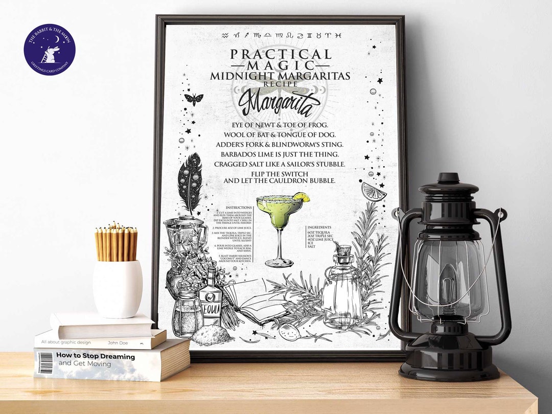 Practical Magic Inspired Midnight Margaritas Poster - A4 A3 Print ...