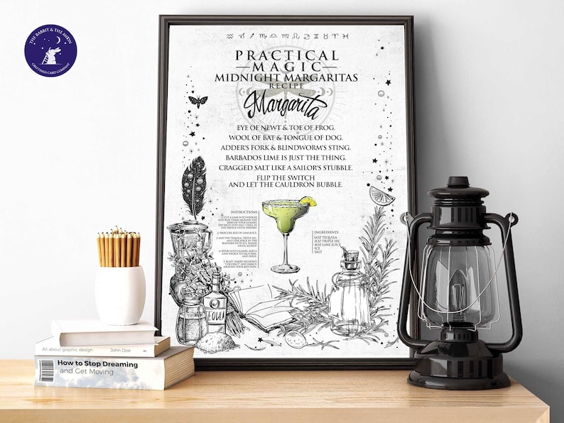 Practical Magic Inspired Midnight Margaritas Poster - A4 A3 Print ...