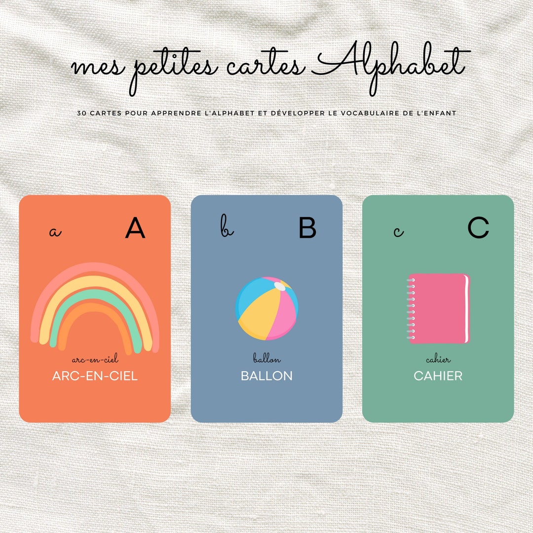 My Little Alphabet Cards to Learn Letters and Discover Words - Etsy