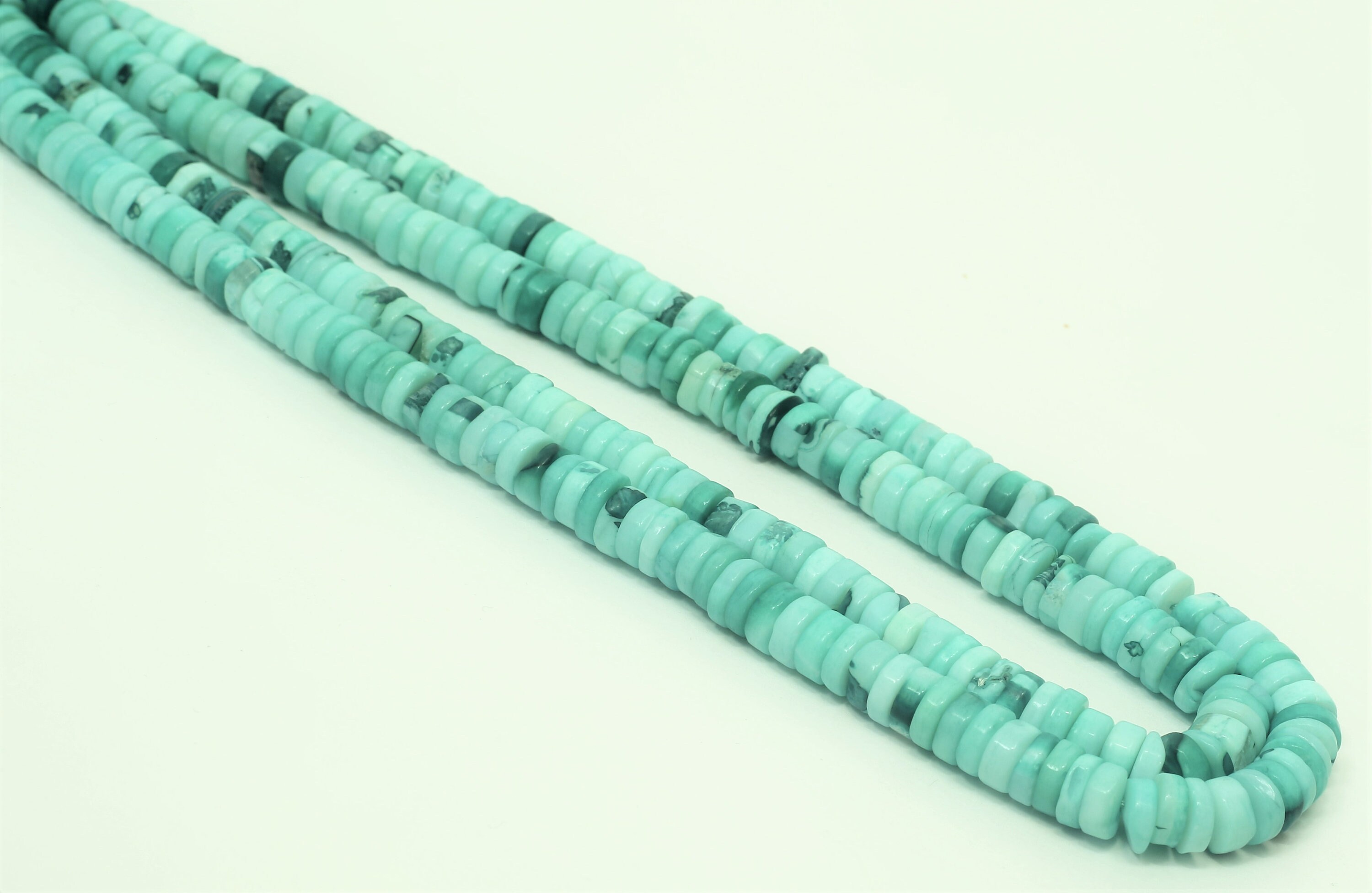 Beautiful Sea Blue Dot Opal Smooth Tyre Shape Beads 16 - Etsy