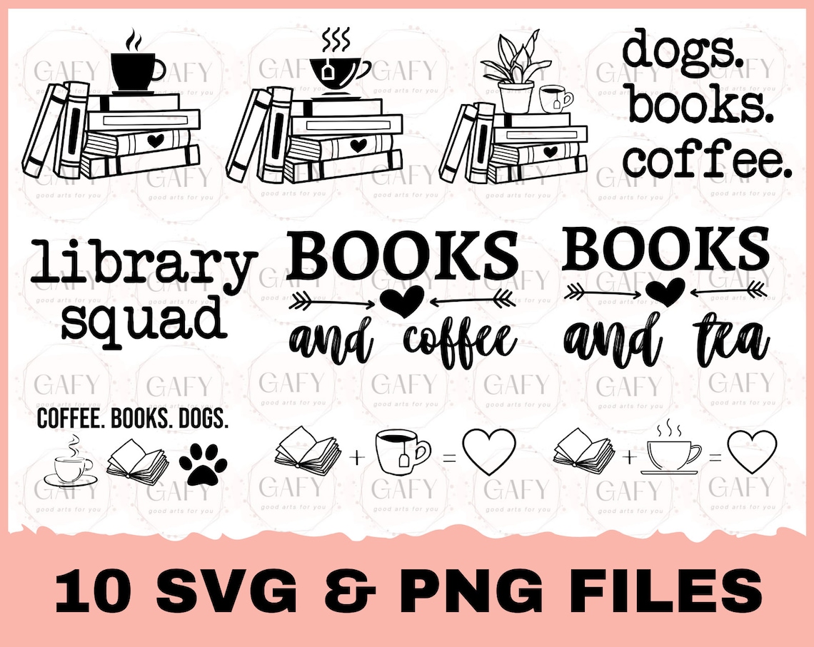 Reading SVG Bundle Book Svg Books SVG Bundle Book Lover Svg | Etsy