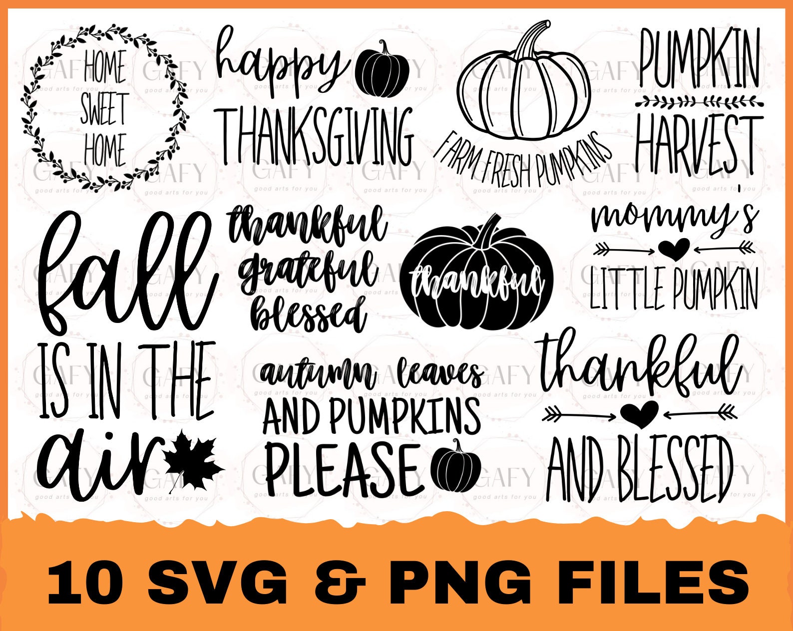 Fall Bundle SVG Pumpkin Svg Autumn Thanksgiving Harvest - Etsy