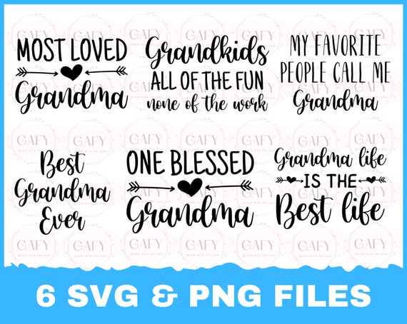 Grandma Svg Bundle of Handmade Designs Handdrawn Easy to Cut | Etsy