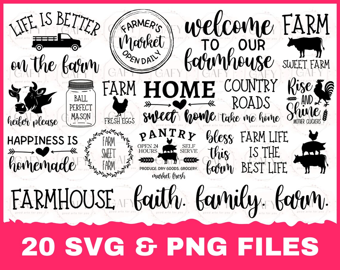 Farm Svg Bundle Farmhouse Svg Bundle Farm Life Svg Farm Svg - Etsy Canada