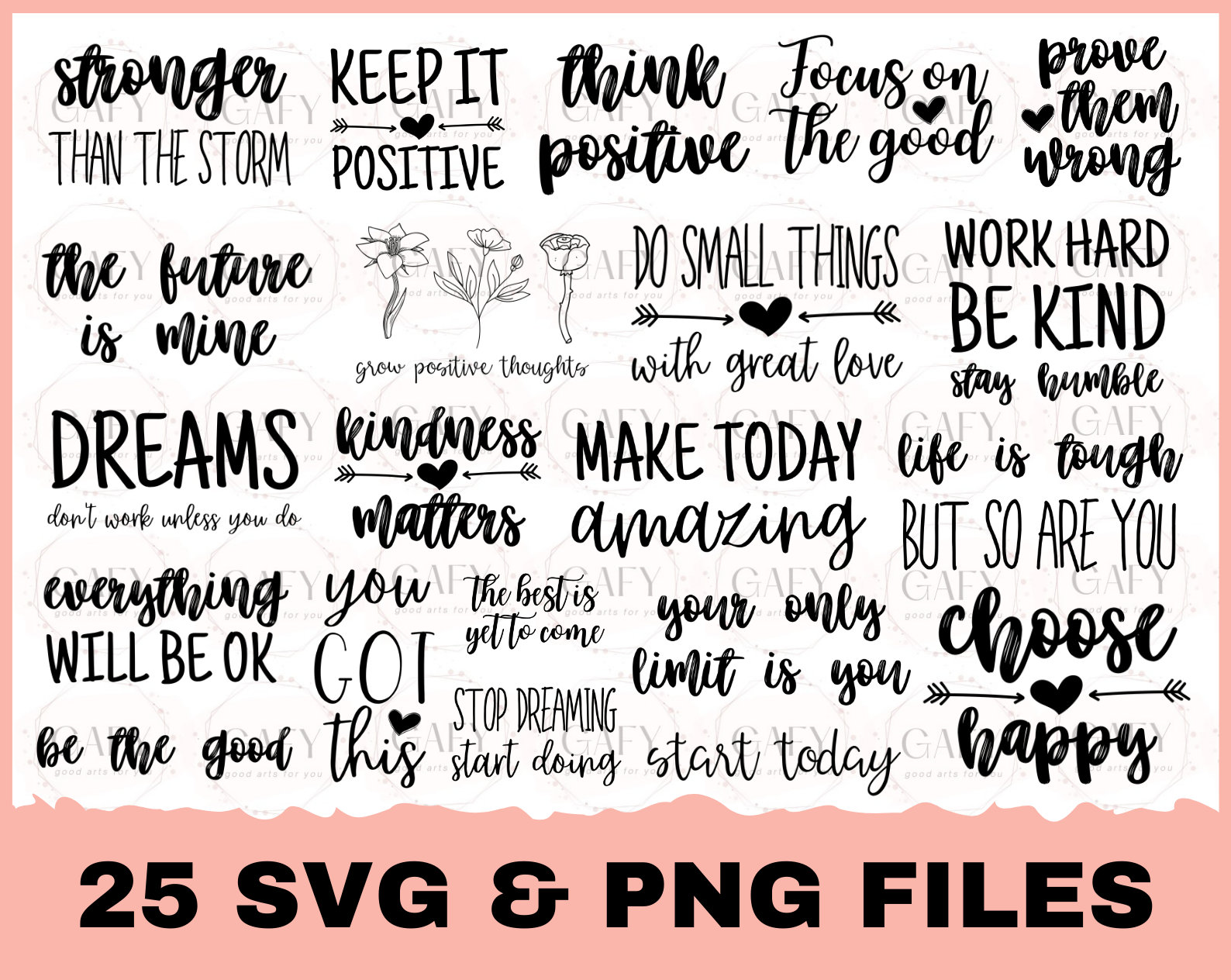 Instant Download Digital Art Work Hard svg Positive svg Dream svg Mug ...