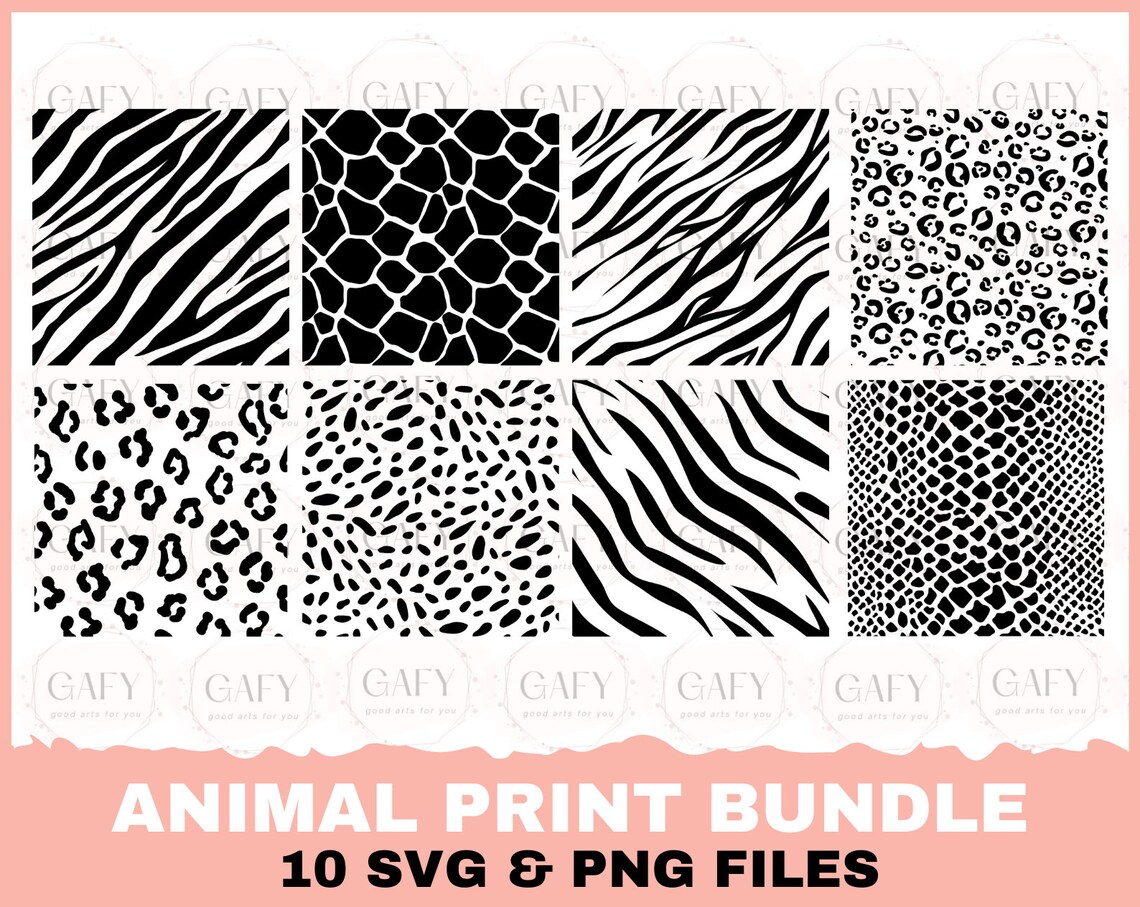 Animal Print Svg Bundle Patterns of Leopard Print Svg Cow | Etsy